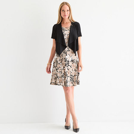 Click here for Perceptions Womens Floral Jacket Dress  Small  Bei... prices