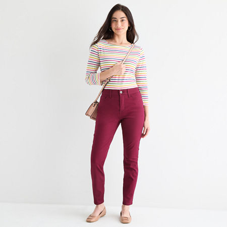 Click here for St. Johns Bay - Tall Womens Mid Rise Skinny Fit Je... prices