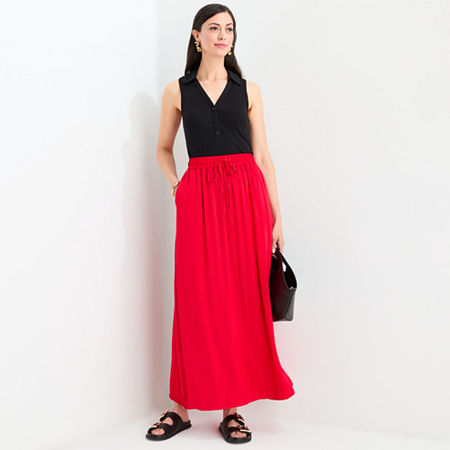 Click here for Worthington Womens Maxi Skirt  Medium  Red prices