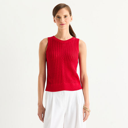 Click here for Worthington Womens Crew Neck Sleeveless Pullover S... prices