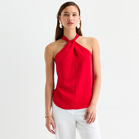 Click here for Worthington Womens Sleeveless Mock Neck Top  Mediu... prices