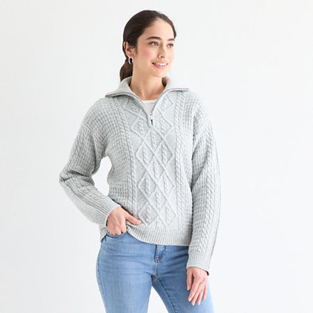 Click here for St. Johns Bay Womens Mock Neck Long Sleeve Pullove... prices