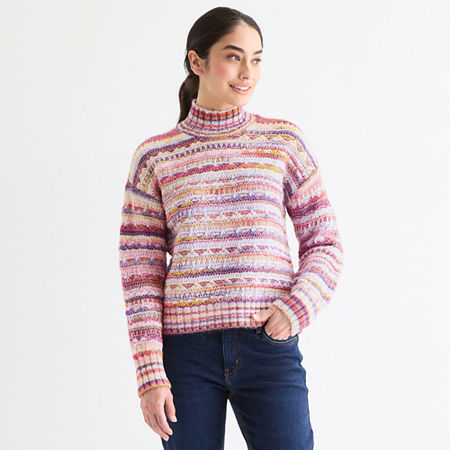 Click here for St. Johns Bay Womens Mock Neck Long Sleeve Cardiga... prices