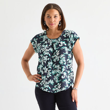 Click here for Liz Claiborne Womens Crew Neck Short Sleeve Satin... prices