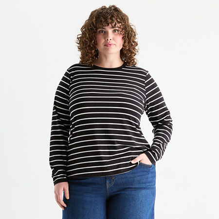 Click here for a.n.a Womens Round Neck Long Sleeve Plus T-Shirt... prices