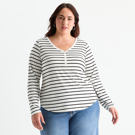 Click here for a.n.a Plus Womens Henley Neck Long Sleeve Henley S... prices