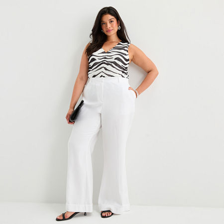 Click here for Worthington Womens Wide Leg Plus Trouser  20w  Whi... prices