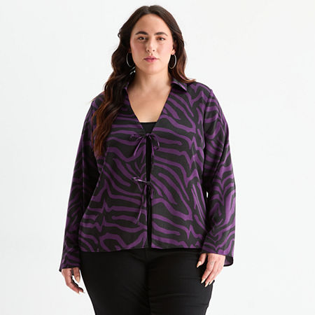 Click here for Bold Elements Womens Plus Long Sleeve Satin Blouse... prices