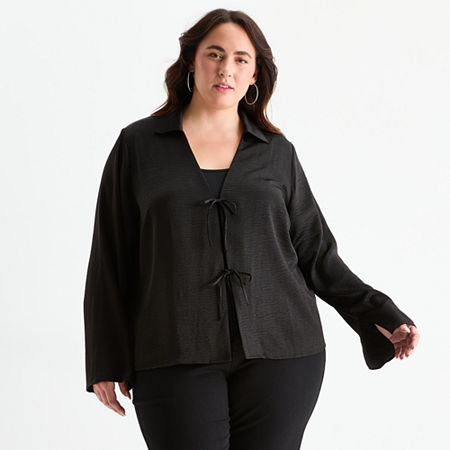 Click here for Bold Elements Womens Plus Long Sleeve Satin Blouse... prices
