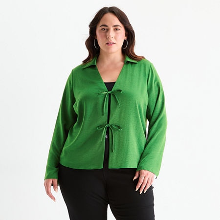 Click here for Bold Elements Womens Plus Long Sleeve Satin Blouse... prices