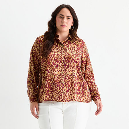 Click here for Bold Elements Womens Plus Long Sleeve Satin Blouse... prices