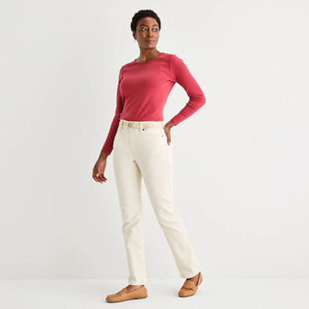 Click here for St. Johns Bay Womens Mid Rise Straight Leg Jean  6... prices