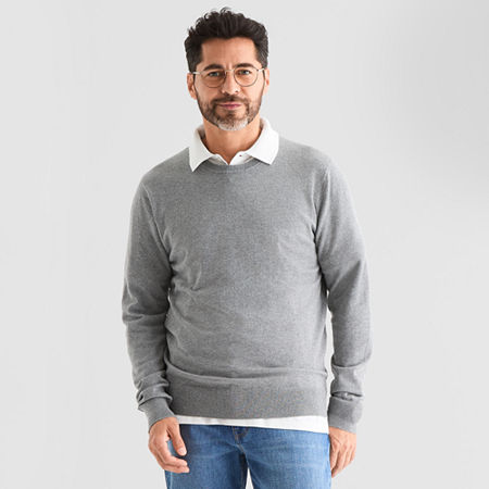 Click here for St. Johns Bay Fine Gauge Mens Crew Neck Long Sleev... prices