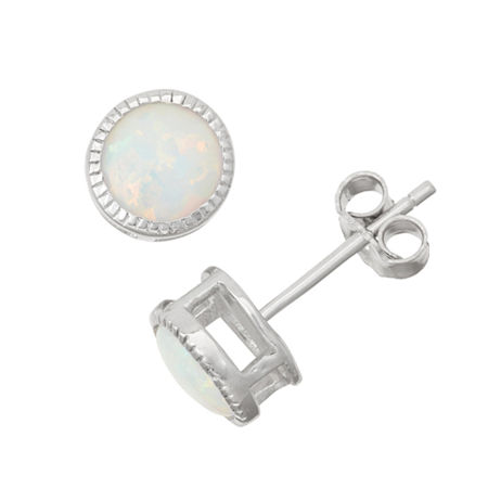 Click here for Lab Created Opal Sterling Silver Stud Earrings  On... prices