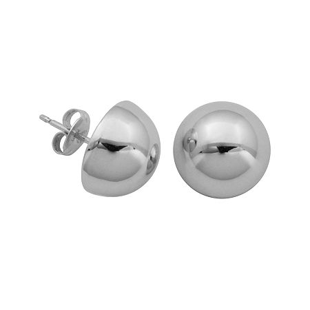 Click here for Sterling Silver Half Bead Stud Earrings  One Size prices