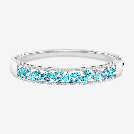 Click here for Womens Genuine Blue Topaz Sterling Silver Bangle B... prices