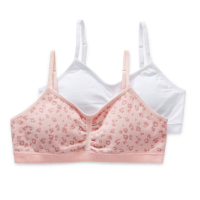 Maidenform Big Girls Plus 2-pc. Leopard Bralette, Color: Rose Leopard ...