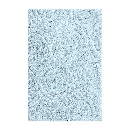 Click here for Knightsbridge Circles Bath Rug  One Size  Blue prices