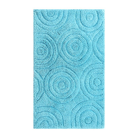Click here for Knightsbridge Circles Bath Rug  One Size  Blue prices