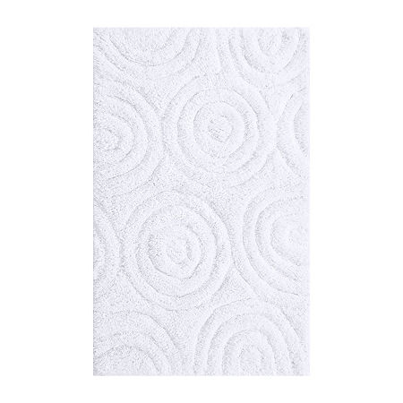 Click here for Knightsbridge Circles Bath Rug  One Size  White prices