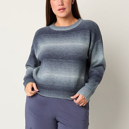 Click here for Stylus Womens Crew Neck Long Sleeve Ombre Pullover... prices