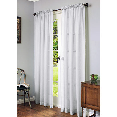 Click here for Cote DAzure Rod Pocket Sheer Single Curtain Panel... prices