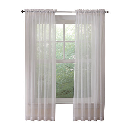 Rhapsody(tm) Voile Rod Pocket Curtain Panel - 104 Width