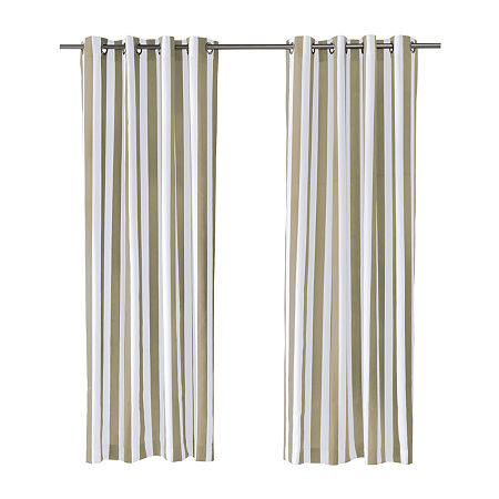 Commonwealth(tm) Coastal Stripe Grommet Curtain Panel