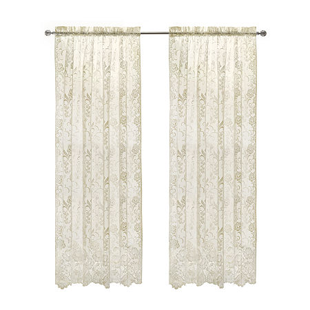 Click here for Limoges Rod Pocket Embroidered Sheer Single Curtai... prices