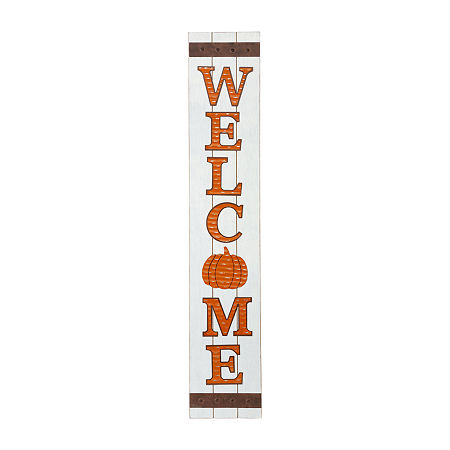 Glitzhome 42 H Fall Wooden Welcome Porch Sign - Multi