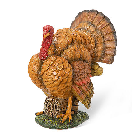 Glitzhome 9.5 H Thanksgiving Resin Turkey Table Decor - Multi