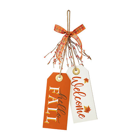 Glitzhome 24 H Fall Wooden Door Hanger - Multi