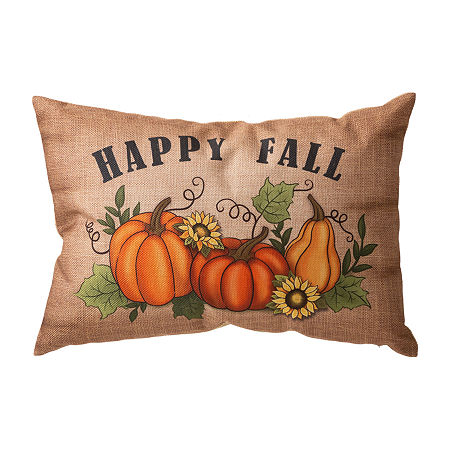 Click here for Glitzhome Faux Burlap Fall Pumpkin Rectangular Thr... prices