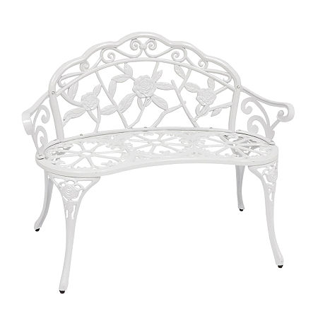 Click here for 2-Person Cast Aluminum Classic Rose Frame Patio Be... prices