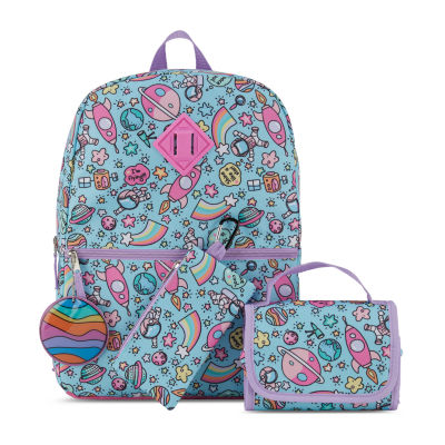 Cudlie 5 Piece Girl's Space Backpack Set With Lunch Bag, Color: Space ...