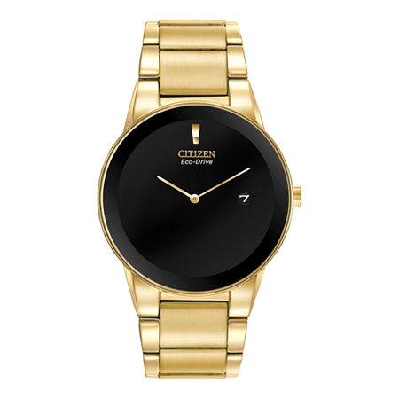 Click here for Citizen Mens Axiom Eco-Drive Gold-Tone Stainless S... prices