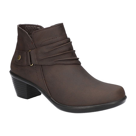 Easy Street Womens Damita Block Heel Booties  6 1/2 Narrow  Brown