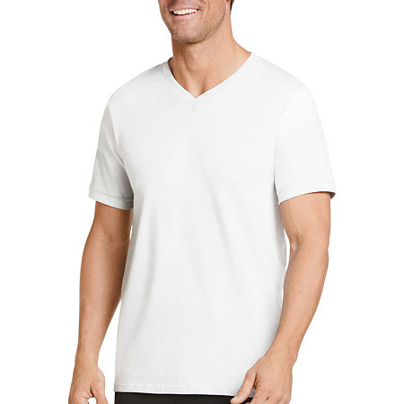 Click here for Jockey Classic Mens 2 Pack Short Sleeve V Neck T-S... prices