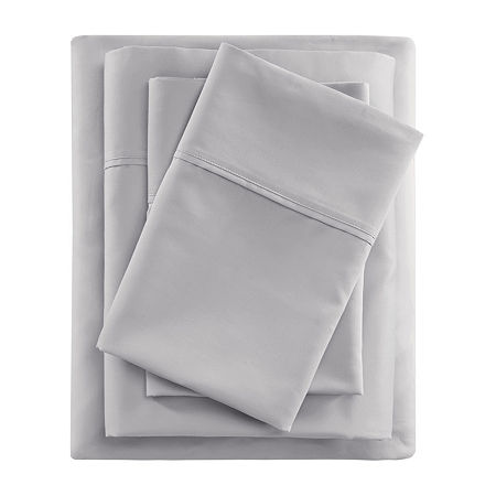 Beautyrest Cooling 600 Thread Count Cotton Blend 4-Pc. Sheet Set  King - Grey