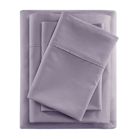Beautyrest Cooling 600 Thread Count Cotton Blend 4-Pc. Sheet Set  Full - Purple