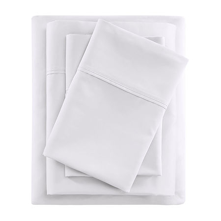 Beautyrest Cooling 600 Thread Count Cotton Blend 4-Pc. Sheet Set  King - White