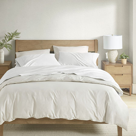 Clean Spaces 300 Thread Count 100 Cotton 4-Pc. Sheet Set  Full - White