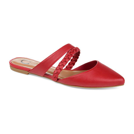 Journee Collection Womens Olivea Braided Slides - Red