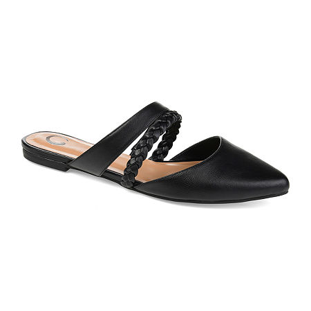 Journee Collection Womens Olivea Braided Slides - Black