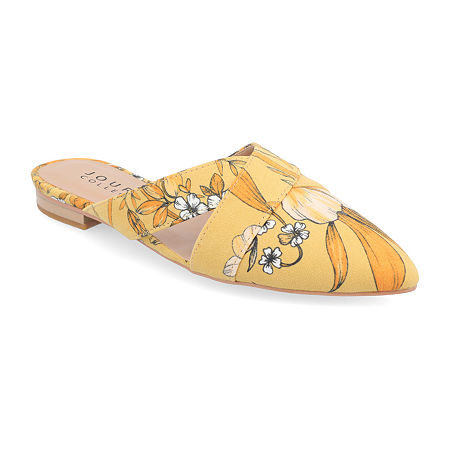 Journee Collection Womens Giada Pointed Toe Slip On Mules - Multi
