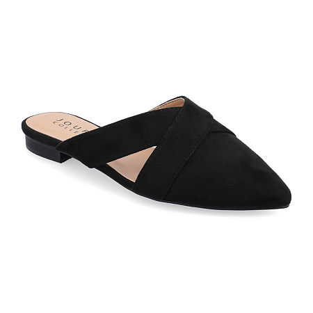 Journee Collection Womens Giada Pointed Toe Slip On Mules - Black