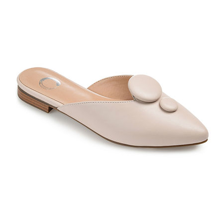 Journee Collection Womens Mallorie Button Mules - Nude