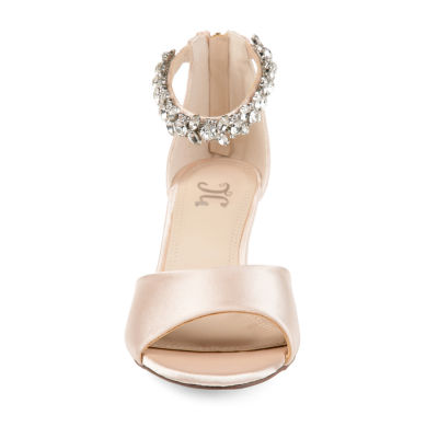 Journee Collection Womens Connor Pumps Zip Open Toe Wedge Heel - JCPenney