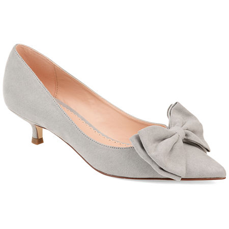 Journee Collection Womens Orana Bow Heels - Grey