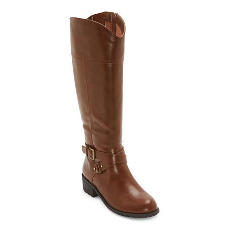 Click here for St. Johns Bay Womens Dempsy Stacked Heel Riding Bo... prices